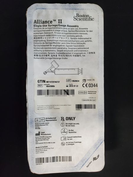 BOSTON SCIENTIFIC 5060 ALLIANCE II SYRINGE / GAUGE ASSEMBLY