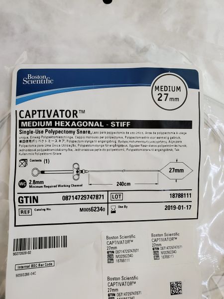 BOSTON SCIENTIFIC 6234 CAPTIVATOR MEDIUM HEXAGONAL - STIFF, MEDIUM 27MM (X)