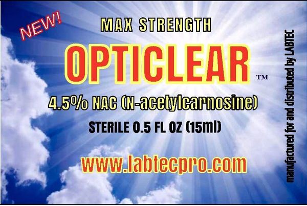 2 BOTTLES! Cataract Eye Drops with 4.5% NAC (N-Acetylcarnosine) 15ml ...