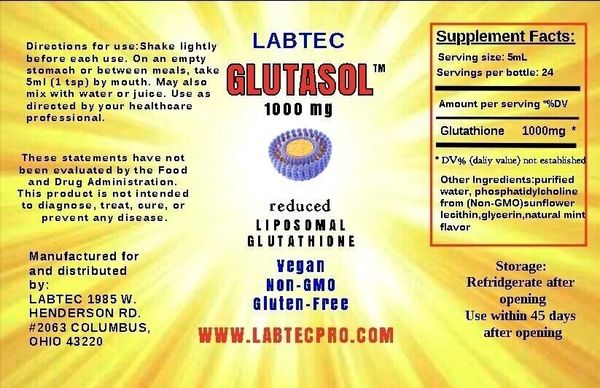 LABTEC LIPOSOMAL GLUTATHIONE 1000mg PER SERVING