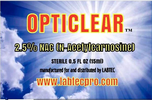 2 BOTTLES! Cataract Eye Drops with 2.5% NAC (N-Acetylcarnosine) 15ml ...