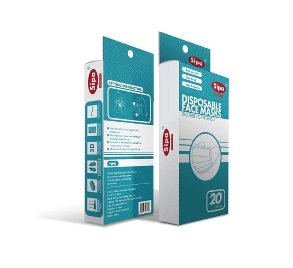 Disposable Earloop Masks (20 pcs)