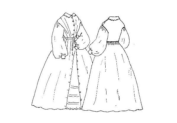 Ladies Wrapper Pattern, circa 1855-1865