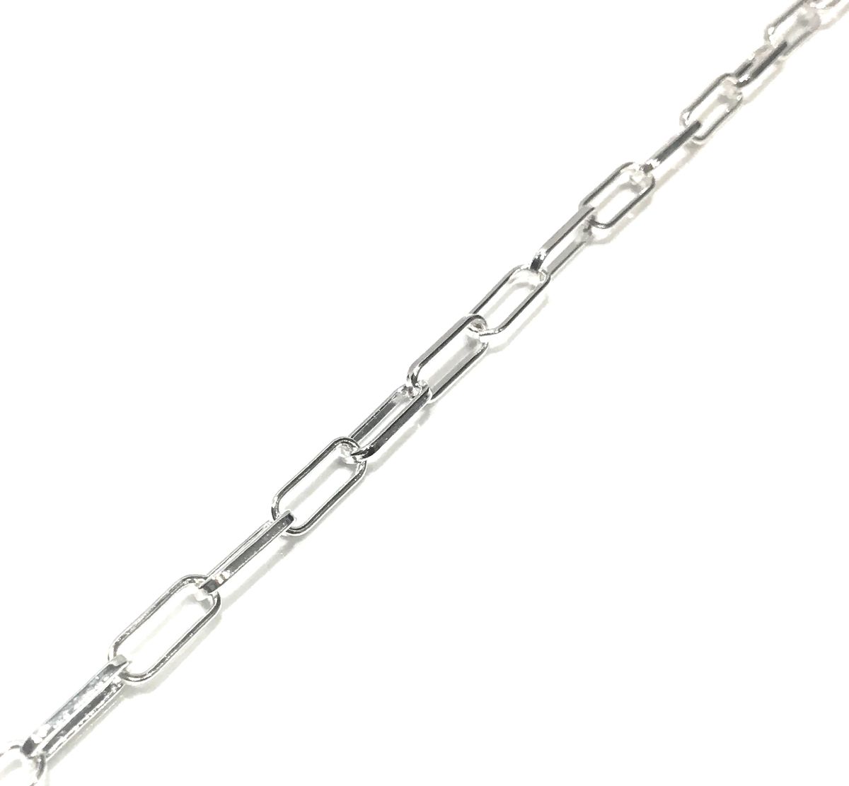 Anchor silver 12mm rectangular necklace chain 40cm