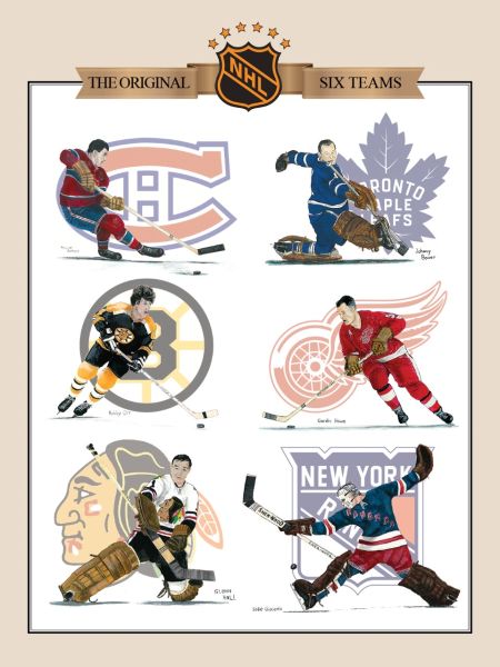 Original Six poster logos