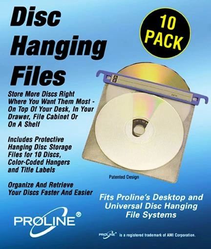 10-PACK HANGING DISC STORAGE FILES