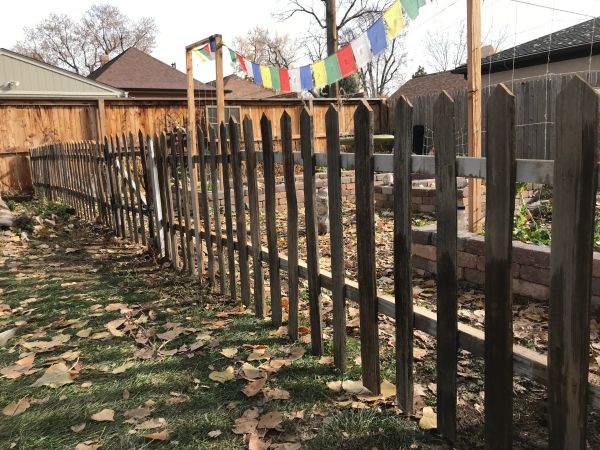 3' Tall Reclaimed Wood Picket fence panel 6-7" long