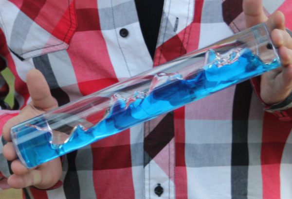 12" Hughes WaveTube Hand-Operated Relaxing Ocean Wave Motion Display