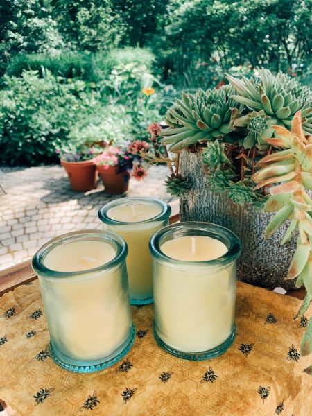 Spanish Glass Candle - Small
