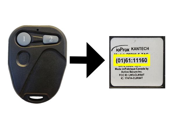 Copy / Clone Kantech ioProx P82WLS 2 / 4 Channel Garage Remote by ...