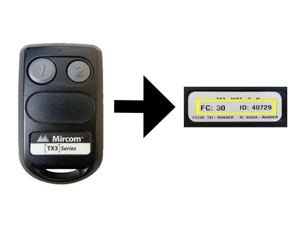 Copy / Clone Mircom TX3-WRT-2-H 2/4 Channel Garage Remote by Serial ...