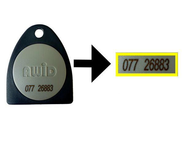 Copy / Clone Awid Key Fob or Key Card 26-bit by Serial Number