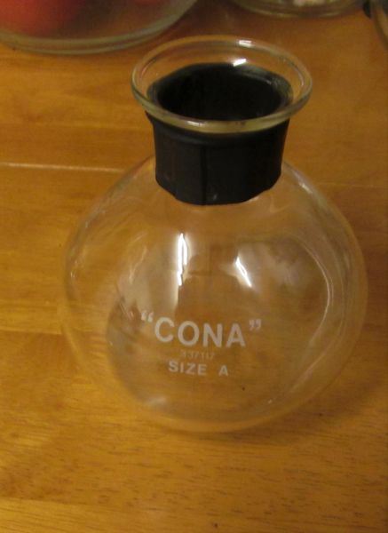 CONA LOWER A BOWL NO HANDLE NO CHIPS OR CRACKS SEEMS UNUSED 142 ML