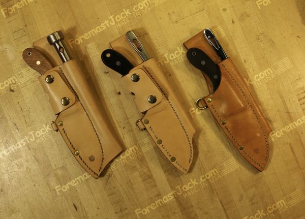 Custom leather sheaths/ sailor's rigs