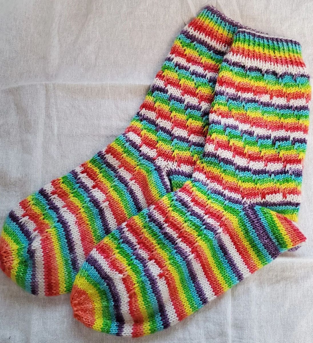 PATTERN - Rainbows for Kaylan - Top-down Sock knitting Pattern
