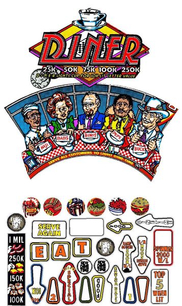 Diner Insert Decals