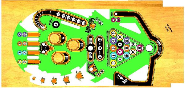 Bally Eight Ball Playfield Overlay