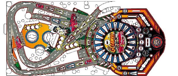 High Speed II Getaway Playfield Overlay