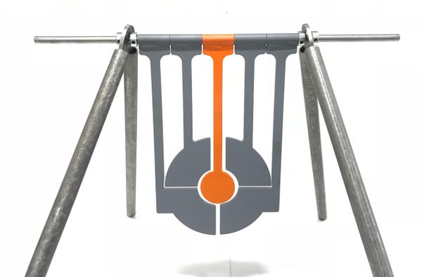 AR500 8" Steel Swinging Bullseye Target