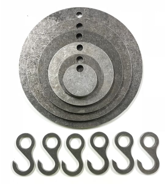 AR500 Steel Target 3,4,6,8,10,12" NRA Action Pistol Plate 6pc Set With ...