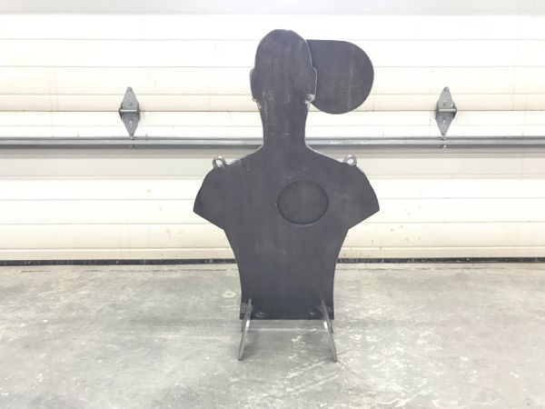 AR500 STEEL 18"X 30" X 3/8" Portable REACTIVE TORSO SILHOUETTE TARGET