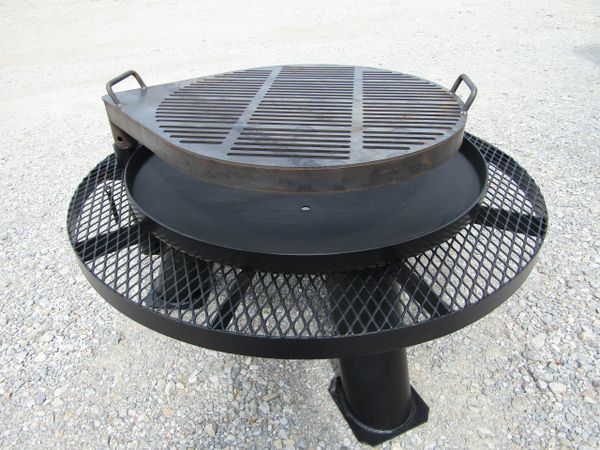 HB Standard Dish Fire Pit with Grill & Shelf