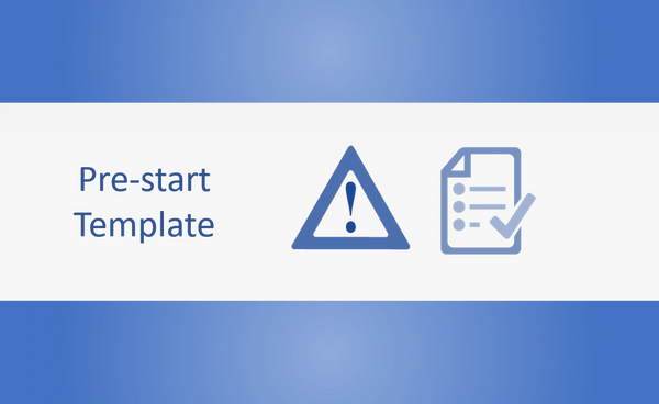 Free Pre-start Template