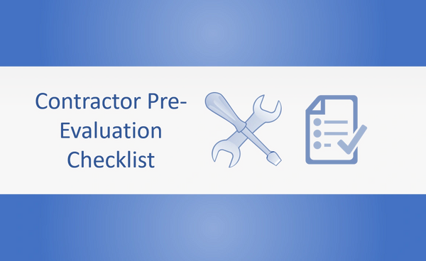 Free Contractor Pre-Evaluation Checklist