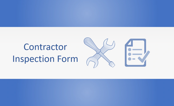 Free Contractor Inspection Form