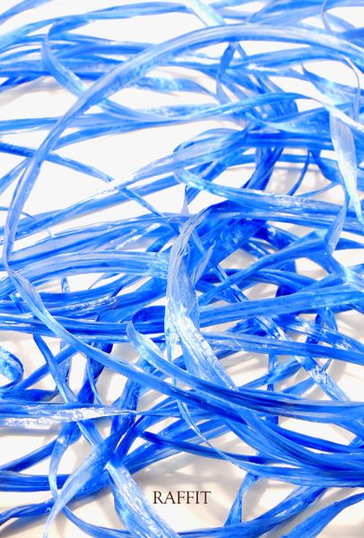 RAFFIT RIBBONS Raffia Solos - Royal Blue - Pearl Finish