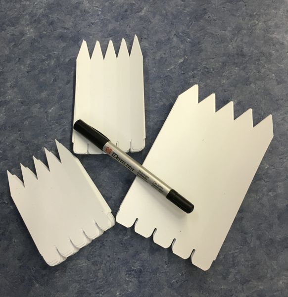 B2075- Styrene Plant labels - 4" x 3/4" White, 50/Pack