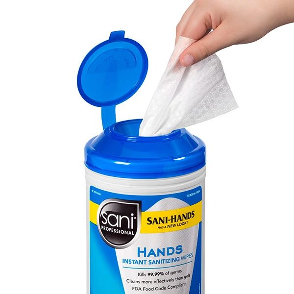 70% Alcohol Sani Professional Hands Instant Sanitizing Wipes, 150/Pack