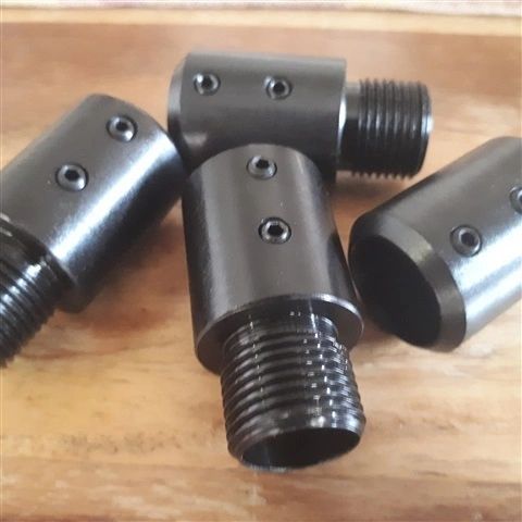 Set screw adapter for muzzle brake and airbeast