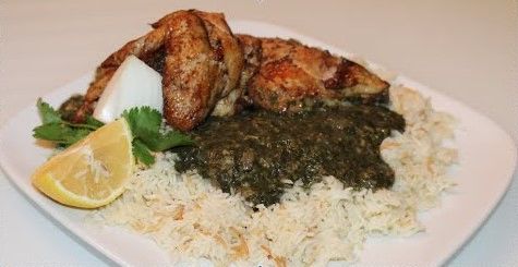 Rabbit, Molokhia and Rice