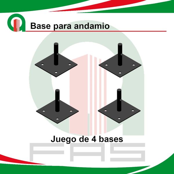 Juego de bases para andamio