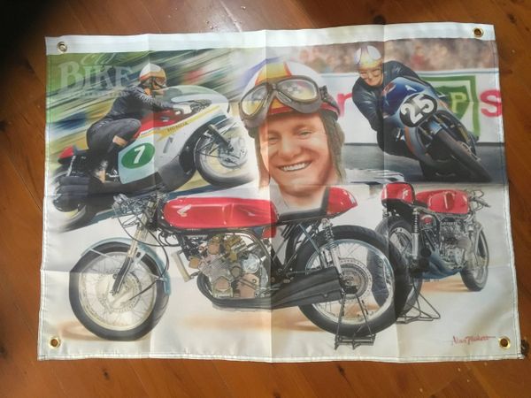 Mike hailwood Bathurst Honda racing. Alan Puckett art work. STONE ...
