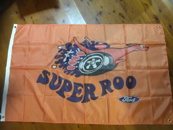 Ford super roo man cave banner flag poster mancave mens gift idea