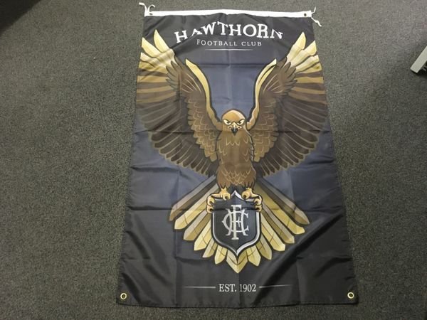 Hawks hawthorn AFL football club mancave poster flag banner man cave ...