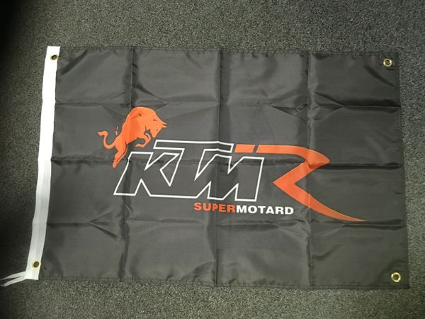 KTM Kawasaki motor cycles man cave flag banner men’s gift idea mancaveideas