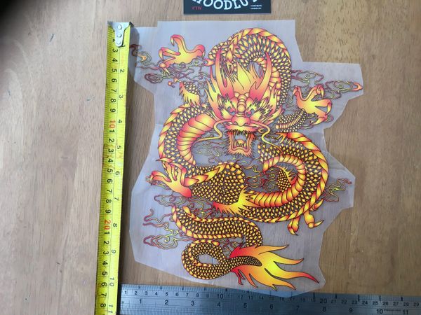 Dragon t shirt iron on transfer. Biker vest patch. patch. Motor cycle ...