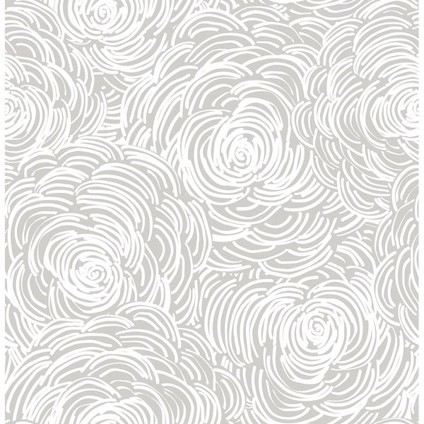 CELESTIAL GREY FLORAL WALLPAPER
