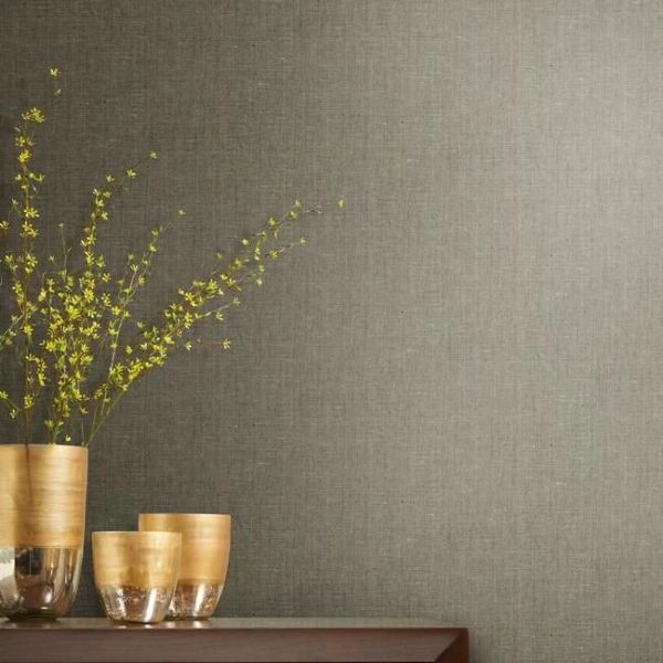 CROSSHATCH STRING PEWTER WALLPAPER
