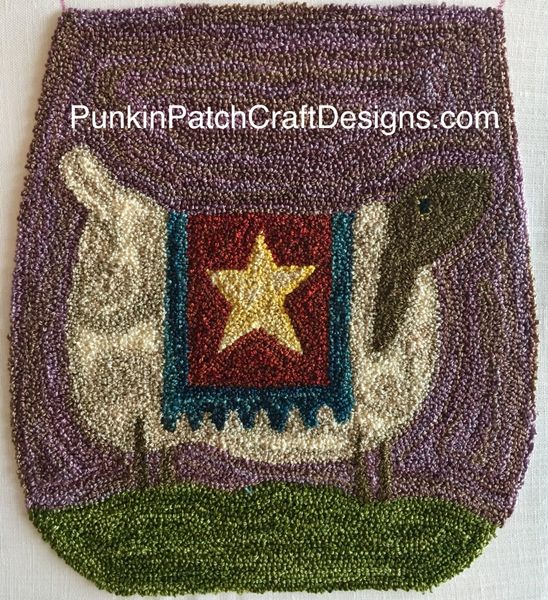 Lavender the Lamb punch needle pattern