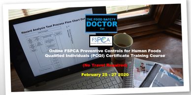 FSPCA PCQI Training | The Food Safety Doctor LLC