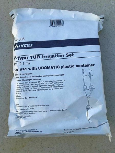 Baxter Y-Type TUR 2C4005 Uromatic Urology Irrigation Set 81" (2.1m)