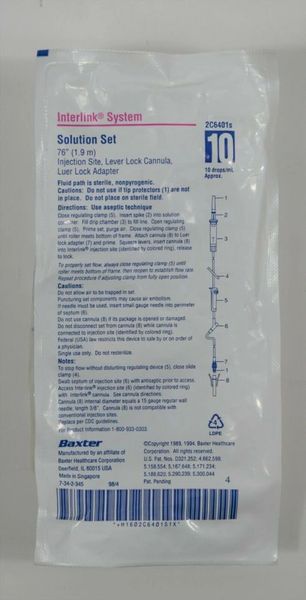 BAXTER 2C6401S Interlink System Solution set 76" (1.9m) FREE SHIPPING