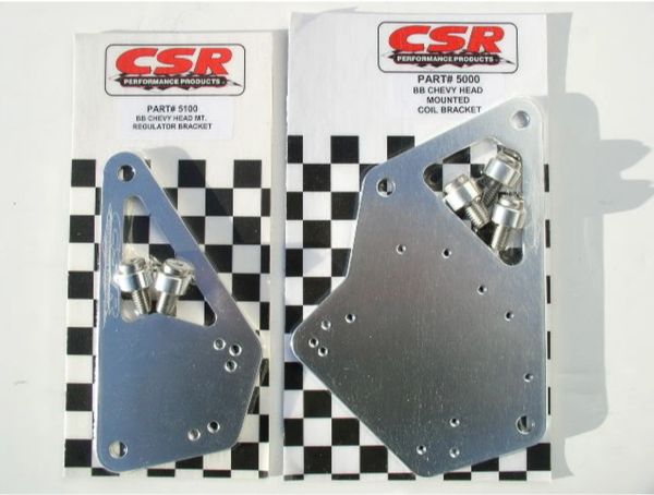 CSR Big Block Chevy Coil & Regulator Brackets 5000 5100
