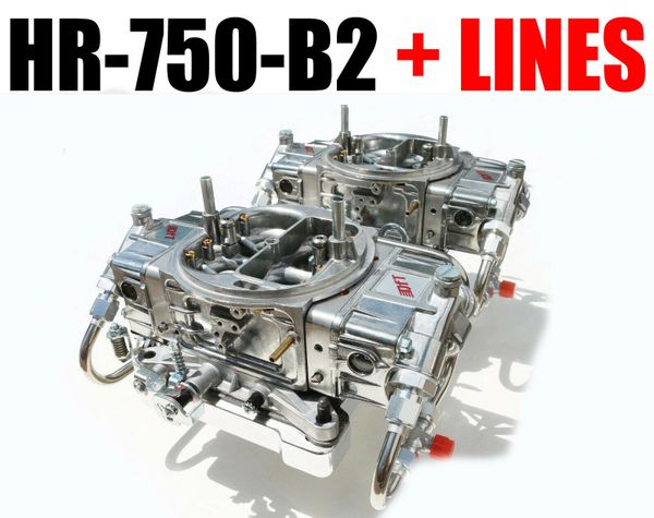 Quick Fuel 750 Cfm Blower Supercharger Carburetors HR-750-B2 With Lines