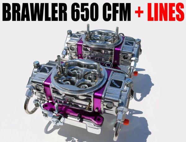 Quick Fuel 650 Cfm Blower Supercharger Carburetors BR-67199-B2 With Lines