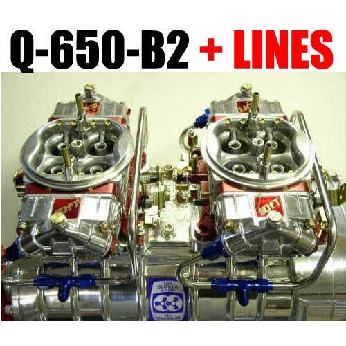 Quick Fuel 650 Cfm Blower Supercharger Carburetors Q-650-B2 With Lines